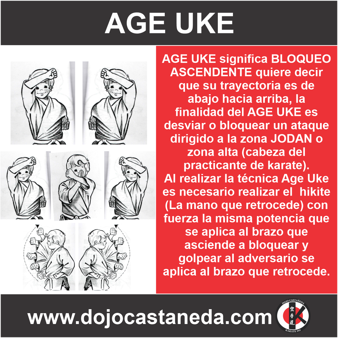 Age Uke o Bloqueo Ascendente - Karate Shotokan - Dojo Castañeda Karate Do